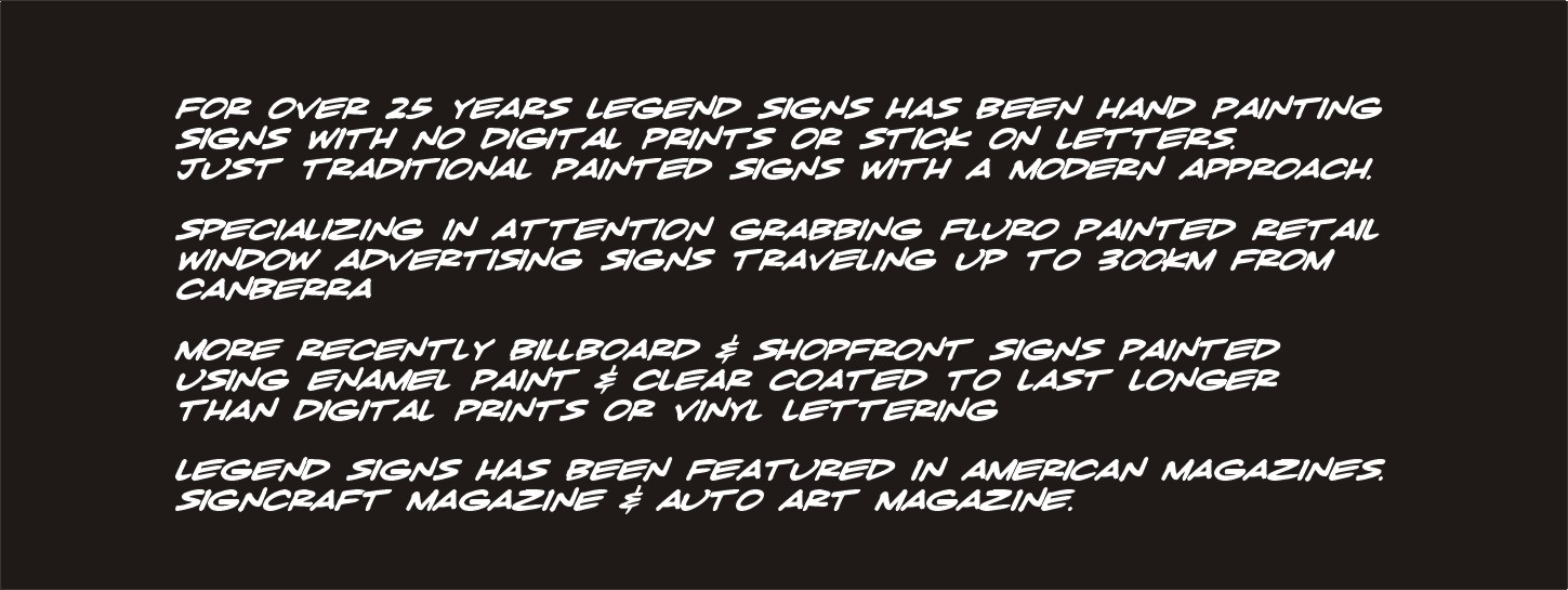 Legend Signs